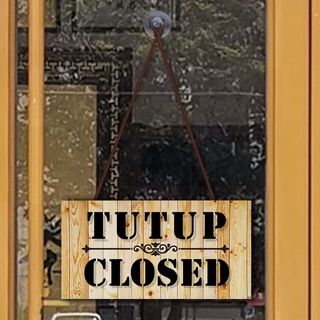 Jual Open Close Sign, tulisan buka tutup kayu mdf | Shopee Indonesia