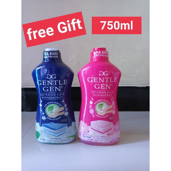 Jual GENTLE GEN DETERGEN CAIR 750ML TERMURAHH FREE GIFT | Shopee Indonesia
