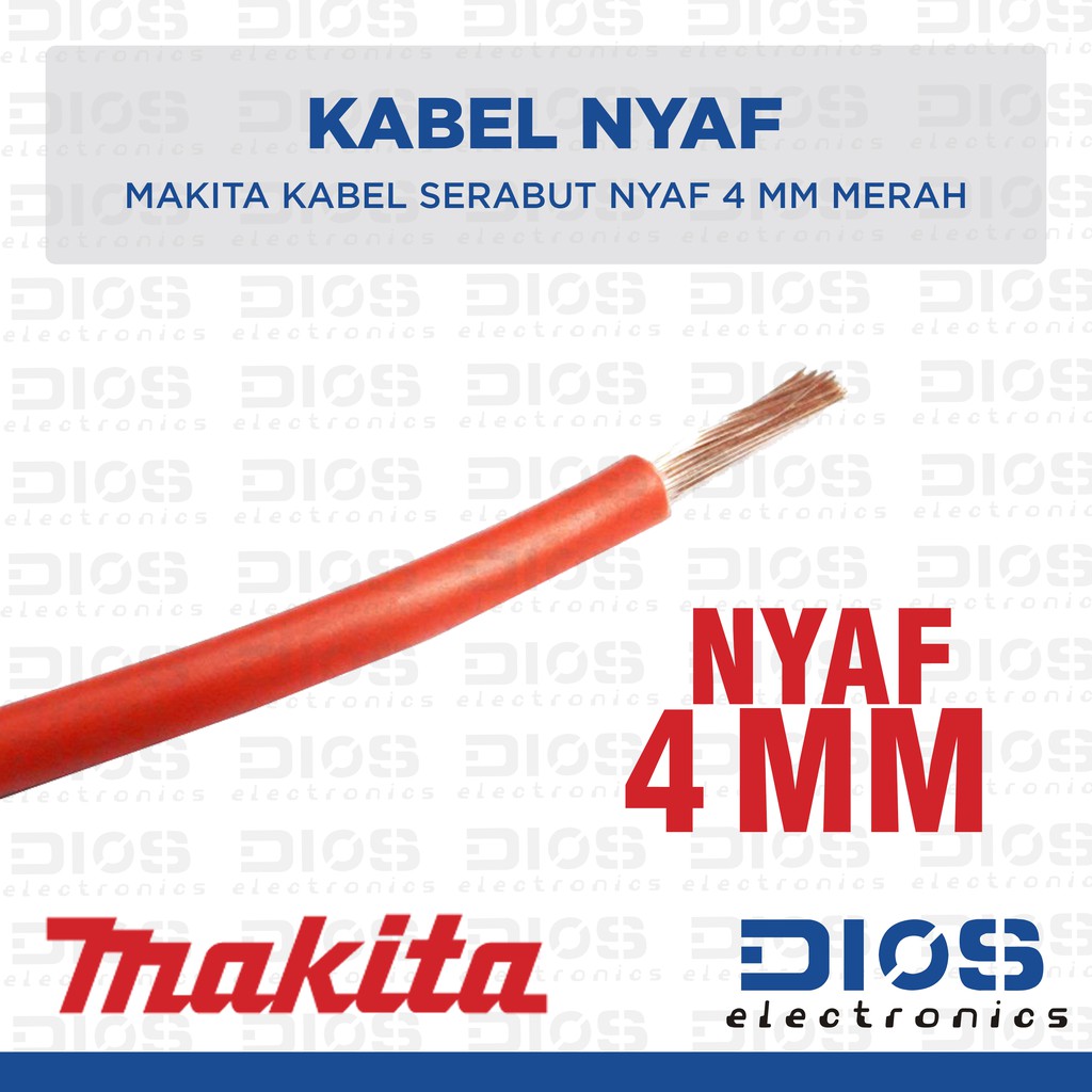 Jual Kabel Serabut NYAF 4 mm MAKITA Merah (meteran) | Shopee Indonesia