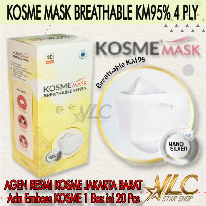 Masker KM95 KOSME MASK Isi 20 pcs | MS Glow Kosmemask KM95 | Kosme KM95 ...