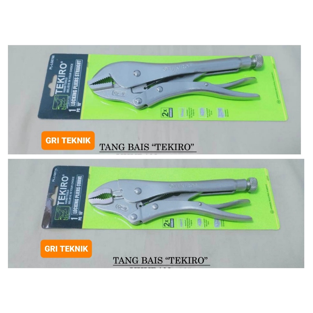 Jual TANG BUAYA TEKIRO 10" MODEL BENGKOK DAN LURUS / LOCKING GRIP ...