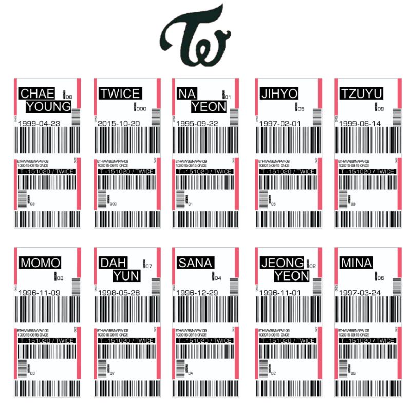 Jual TWICE STIKER BARCODE | Shopee Indonesia