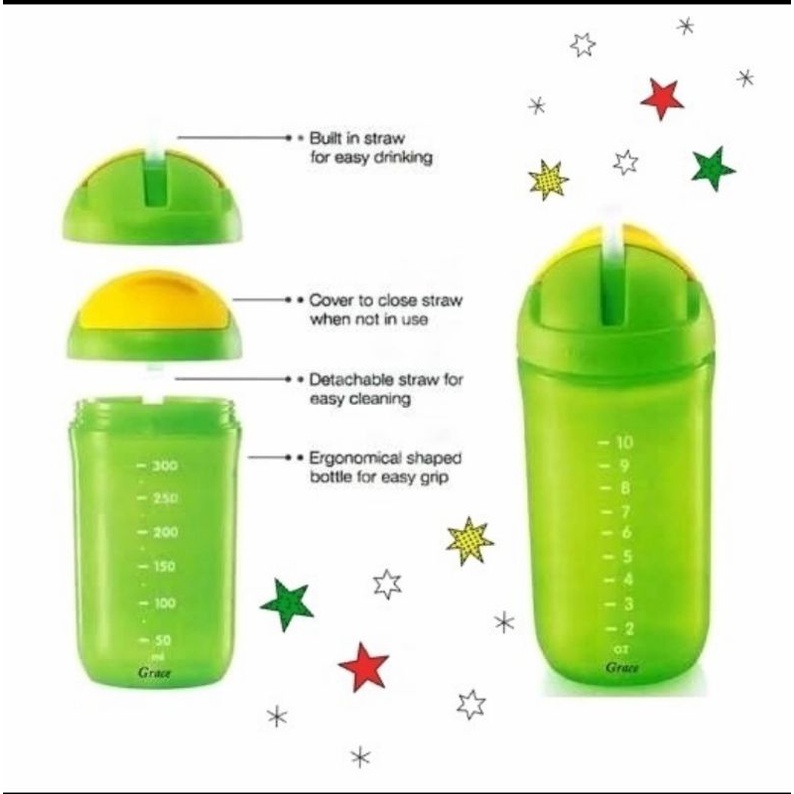 Jual tupperware twinkle straw tumblr 350ml - botol minum bayi - produk ...