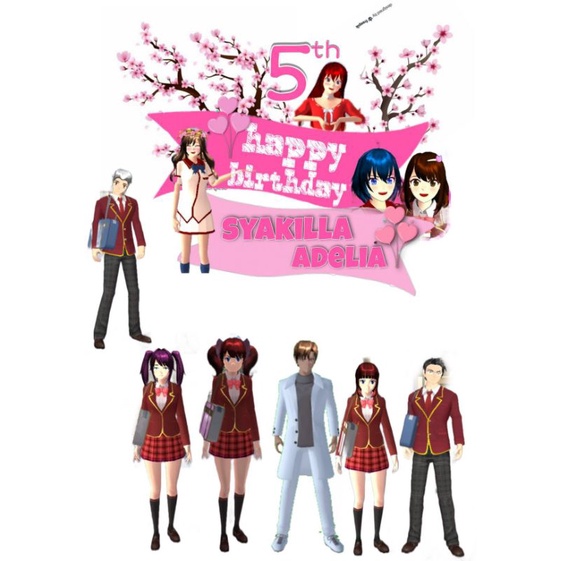 Jual Topper Cake custom ucapan tema sakura | Shopee Indonesia