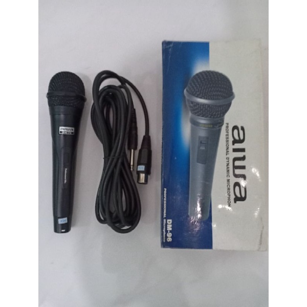 Jual MICROPHONE KABEL AIWA DM96 SUARA MENGELEGAR ( KUALITAS BAGUS ...