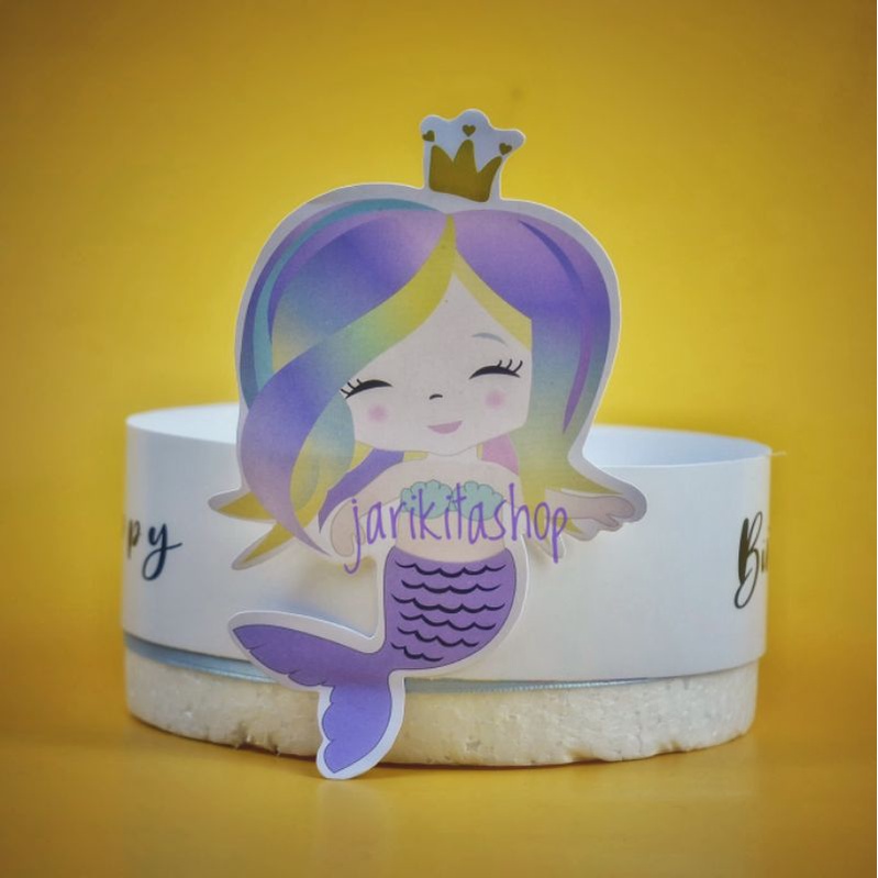 Jual TOPI MAHKOTA MERMAID PUTRI DUYUNG PRINCESS OCEAN HAPPY BIRTHDAY ...