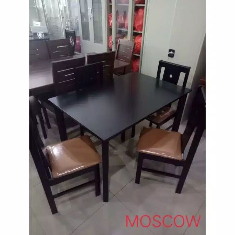 Jual Meja Makan 4 Person Kayu Mahoni Anti Rayap | Shopee Indonesia