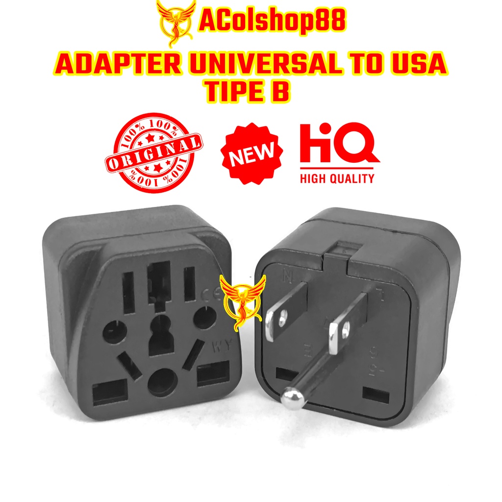 Jual STEKER ADAPTER KONVERTER USA TIPE B STOP KONTAK COLOKAN LISTRIK ...