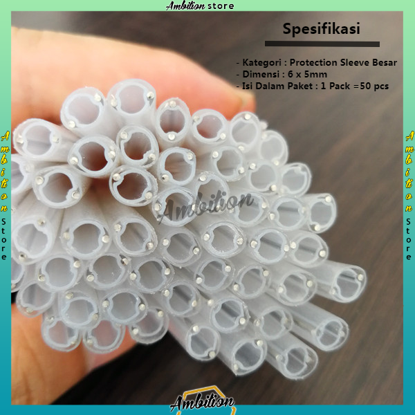 Jual 1 Pack ISI 50pcs Protection Sleeve Besar 2 Kawat Core FTTH ...