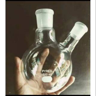 Jual Labu didih | Boiling flask dua leher -two neck 1000 ml PYREX TS ...