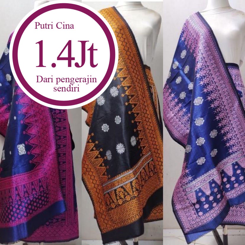 Jual Songket Palembang Asli Tenun Tangan | Putri Cina Cantik Manis | Exlusif | Shopee Indonesia