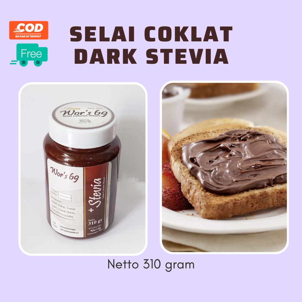 Jual Selai Roti Rasa Coklat Rendah Kalori Untuk Diet Dengan Pemanis ...
