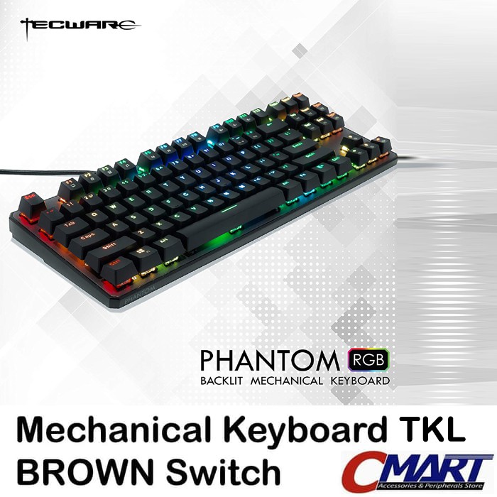 Jual Tecware RGB87 TKL Mechanical Gaming Keyboard BROWN Switch TWKB ...