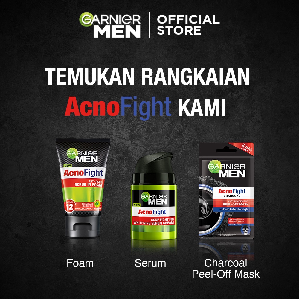 Jual Garnier Men Acno Fight Acne Fighting Brightening Serum Cream Skin Care - 20 ml (Serum Wajah ...