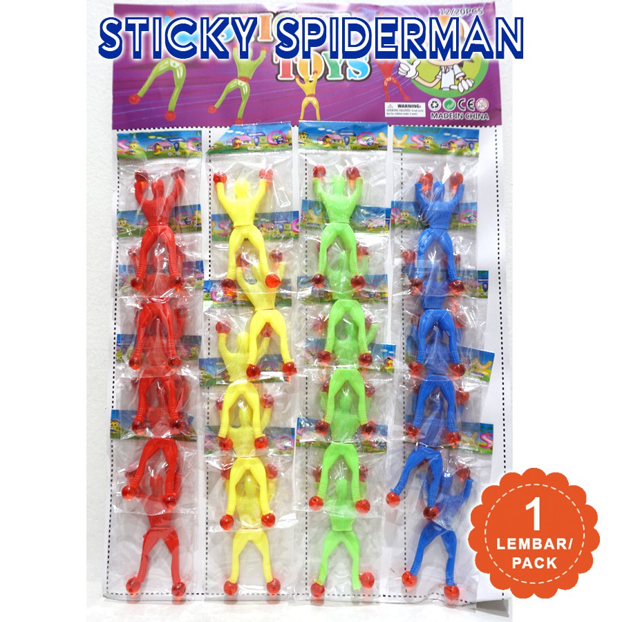 Jual Mainan Sticky Spiderman Warna Lembaran 20 pcs - Sticky SPIDERMAN ...