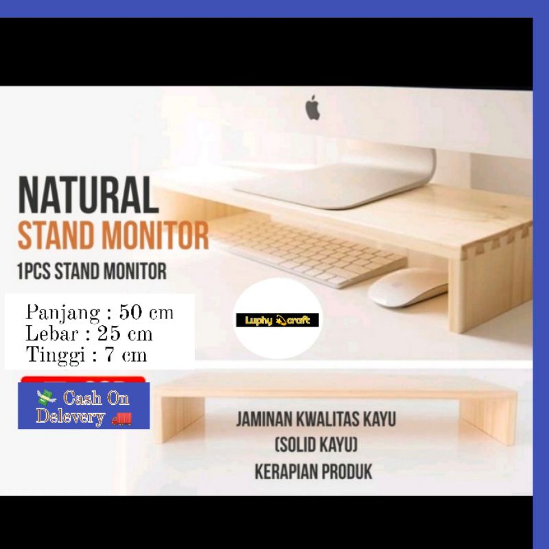 Jual Meja monitor/Stand monitor Alas kayu duduk komputer (502507 ...