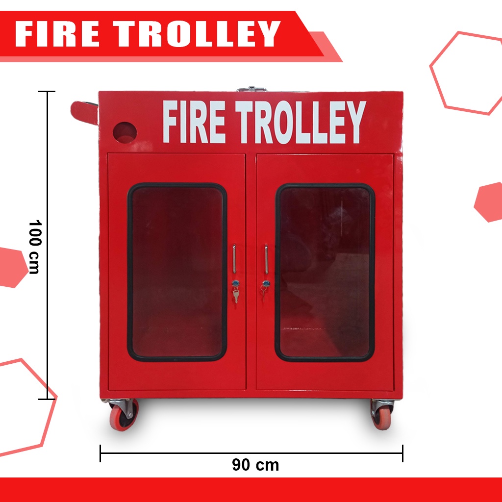 Jual Fire Trolley / Troli APAR / Trolley Fire Extinguisher / Lemari ...