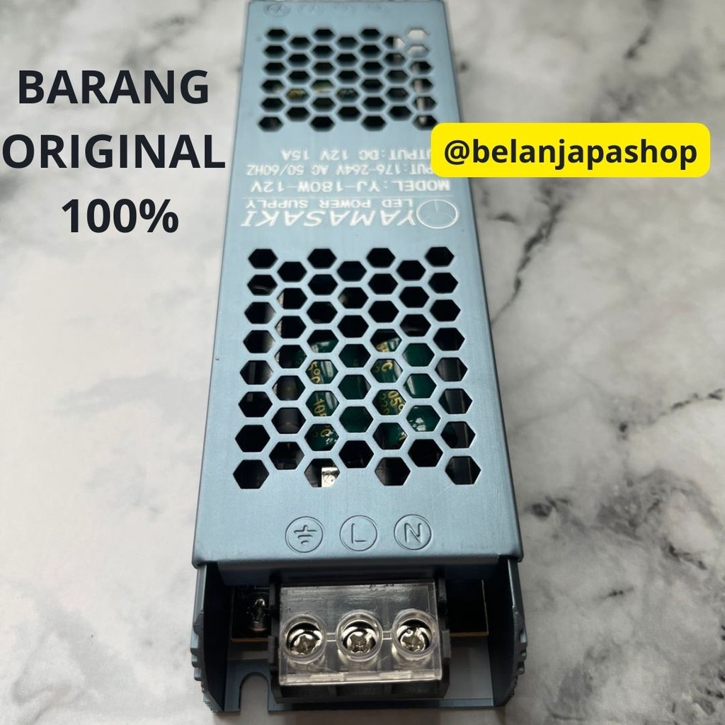 Jual Trafo Adaptor Power Supply Slim 12V 15A - Blue Color - FULL POWER ...