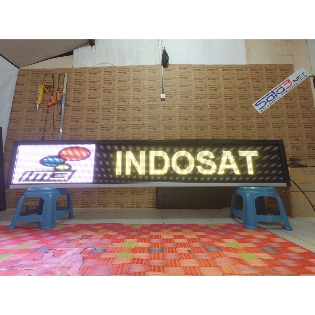 Jual Running Text 40x200 RGB Full Color Wifi outdoor | Shopee Indonesia