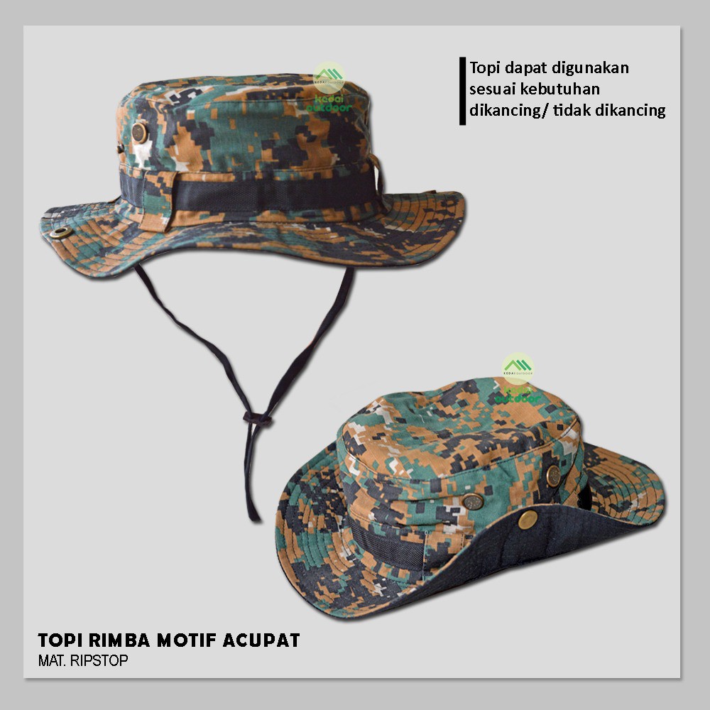 Jual TOPI RIMBA ARMY - TOPI RIMBA LORENG - TOPI LAPANGAN | Shopee Indonesia