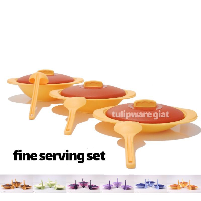 Jual Twin Tulipware Fine Serving Set Lodor Tempat Penyajian Makanan Isi ...
