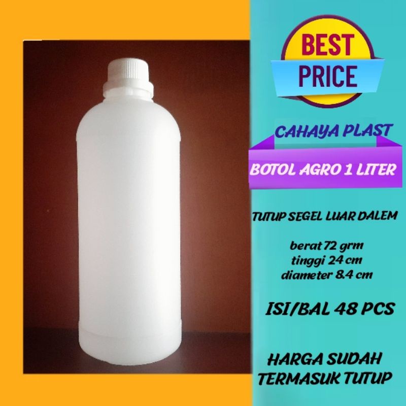 Jual Botol Agro 1000Ml-Botol Plastik 1000Ml Agro-Botol Agro 1 Liter HDPE | Shopee Indonesia