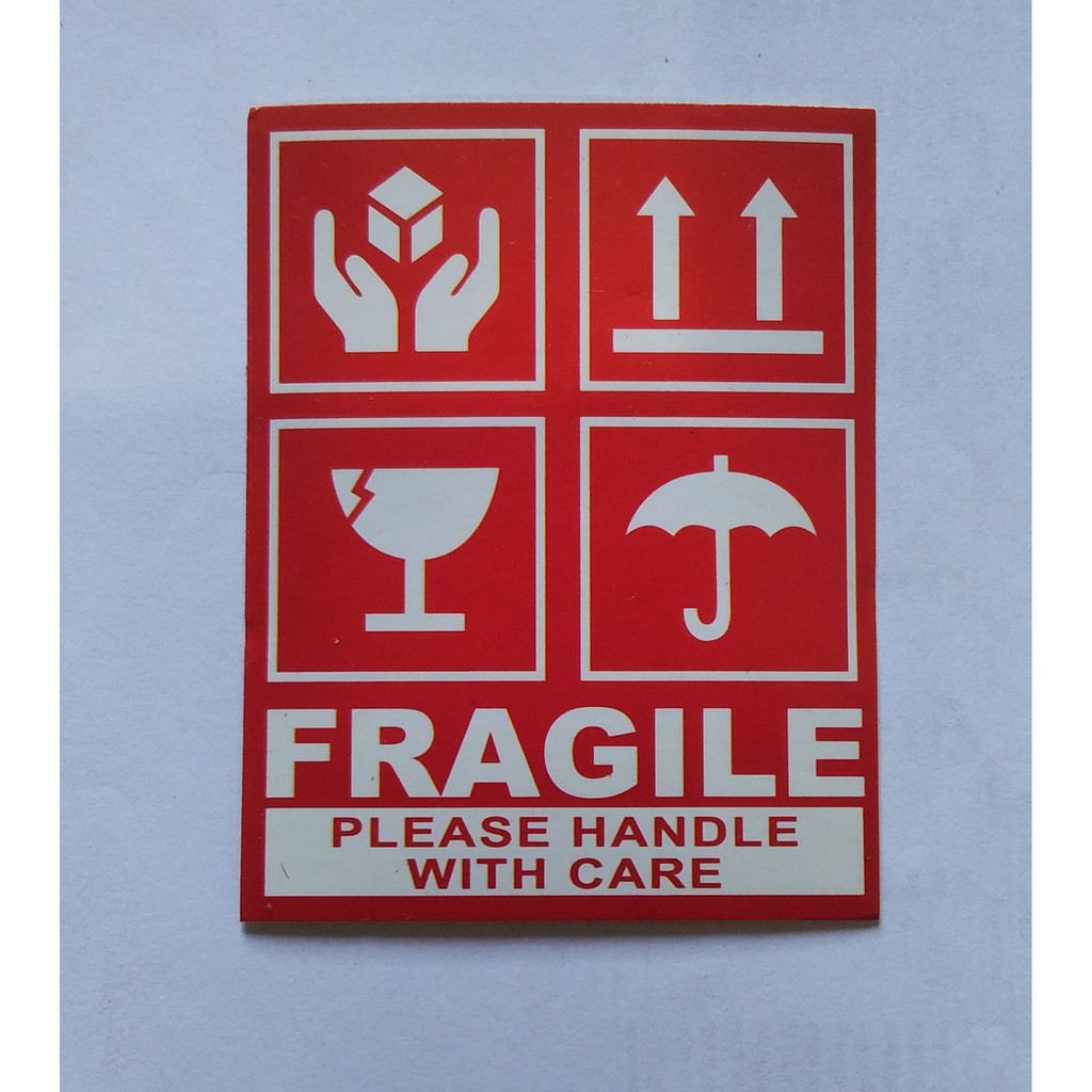 Jual Stiker Fragile untuk pengiriman paket Indonesia|Shopee Indonesia
