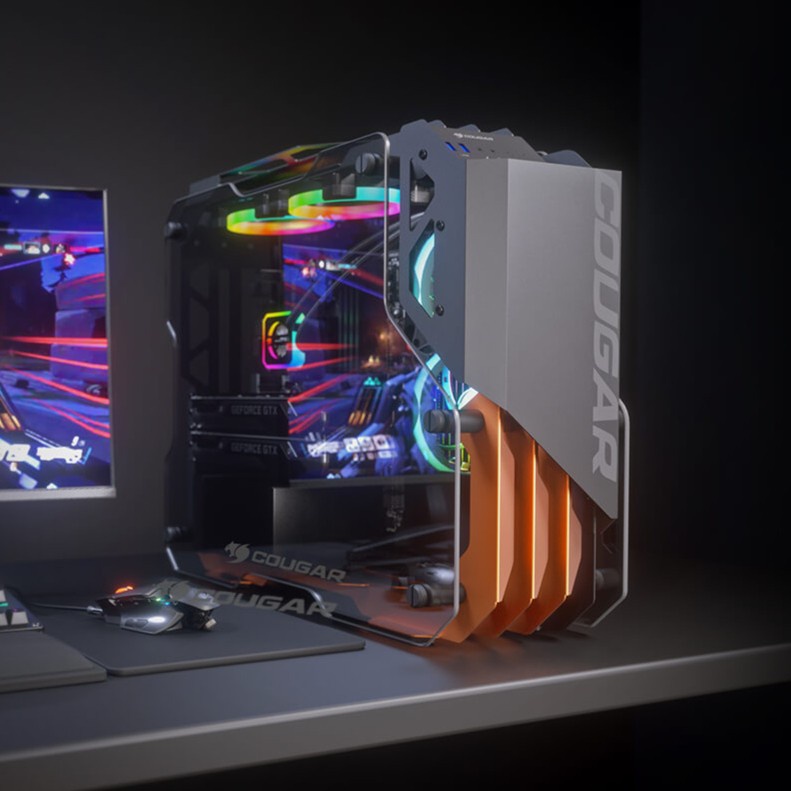 Jual COUGAR BLAZER ESSENCE OPEN FRAME MID TOWER PC CASE CASING GAMING ...