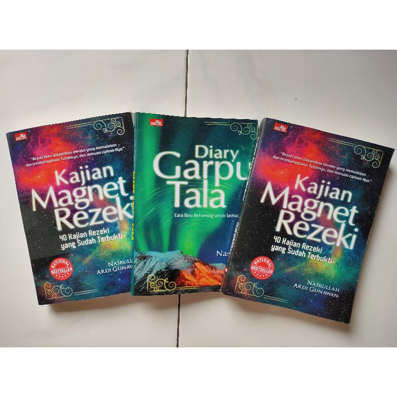Jual paket lengkap 3 buku kajian magnet rezeki rahasia magnet rezeki dan diary garpu tala ...