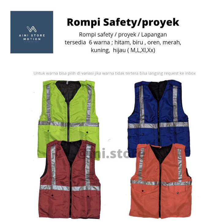 Jual Rompi parkir / Rompi proyek / Rompi safety / Rompi lapangan ...