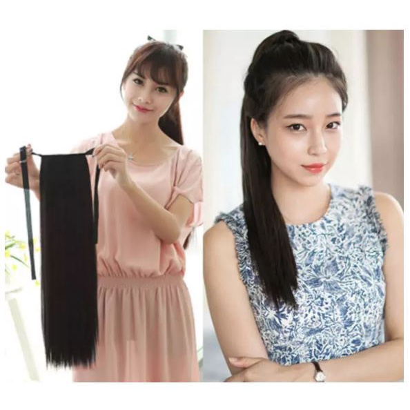 Jual Ponytail Rambut Palsu Panjang Lurus Wanita Long Straight Hair ...