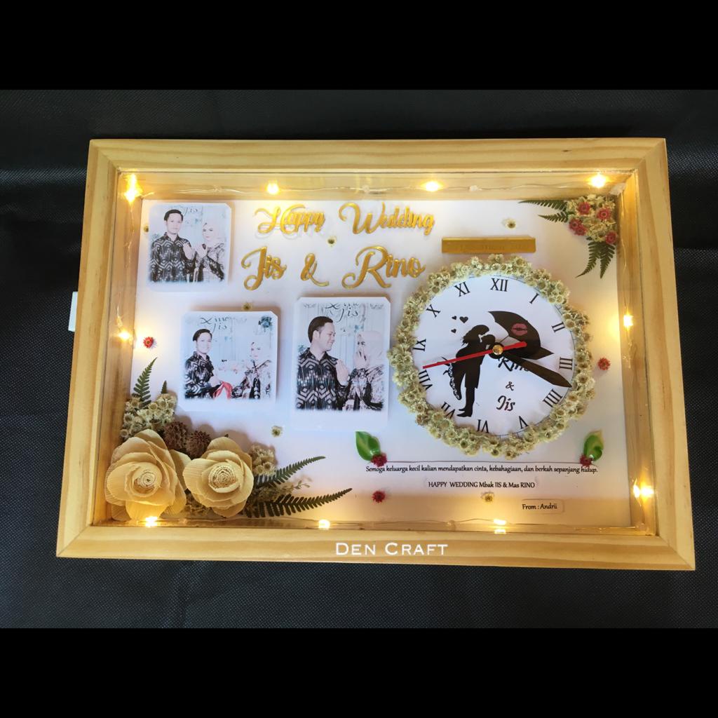 Jual Kado Pernikahan Kado wedding rustik kado pernikahan jam dinding ...