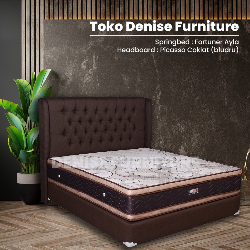 Jual Kasur Matras Springbed Fortuner/ Springbed Fortuner Ayla HB Picasso Coklat FULL SET ...