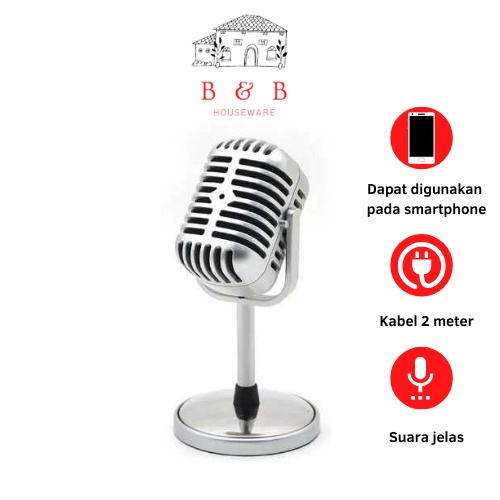 Jual Mic/Microphones Klasik Desain Vintage Retro | Shopee Indonesia