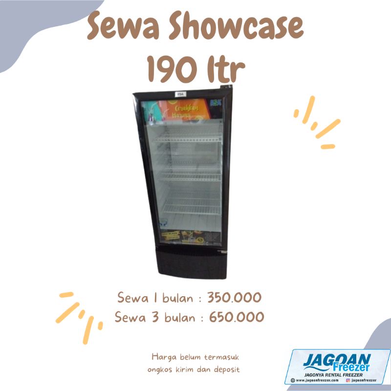 Jual Sewa Showcase 190 ltr - 3 Bulan | Shopee Indonesia