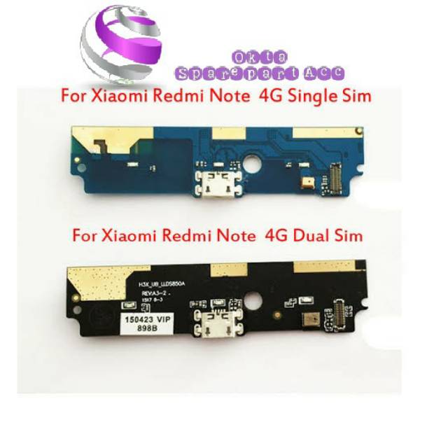 Jual Papan Konektor Xiaomi Redmi Note 1 4G Single Sim Papan Charger Cas ...