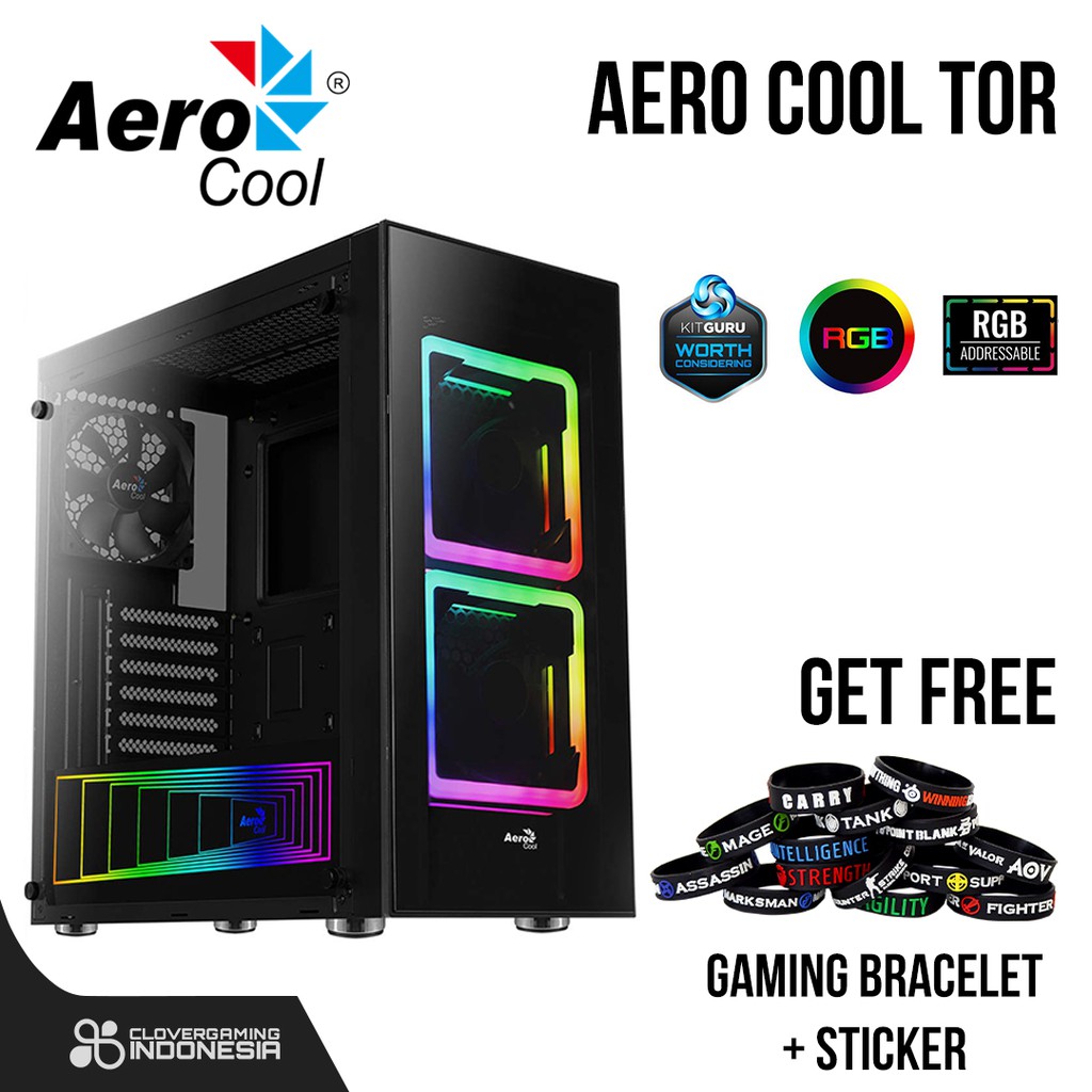 Jual AeroCool Tor - Aero Cool Casing Mid Tower PC | Shopee Indonesia