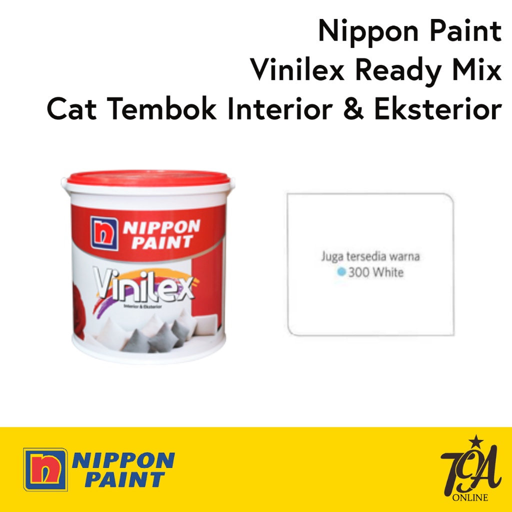 Jual Cat Tembok Interior Vinilex Nippon Paint Kode 300 White 5KG | Shopee Indonesia