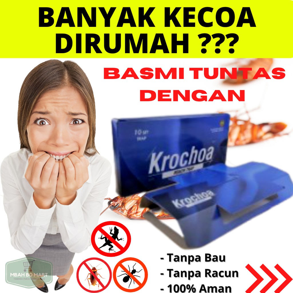 Jual Pembasmi Anti Kecoa Ampuh Aman Krochoa Perangkap Jebakan Kecoak ...