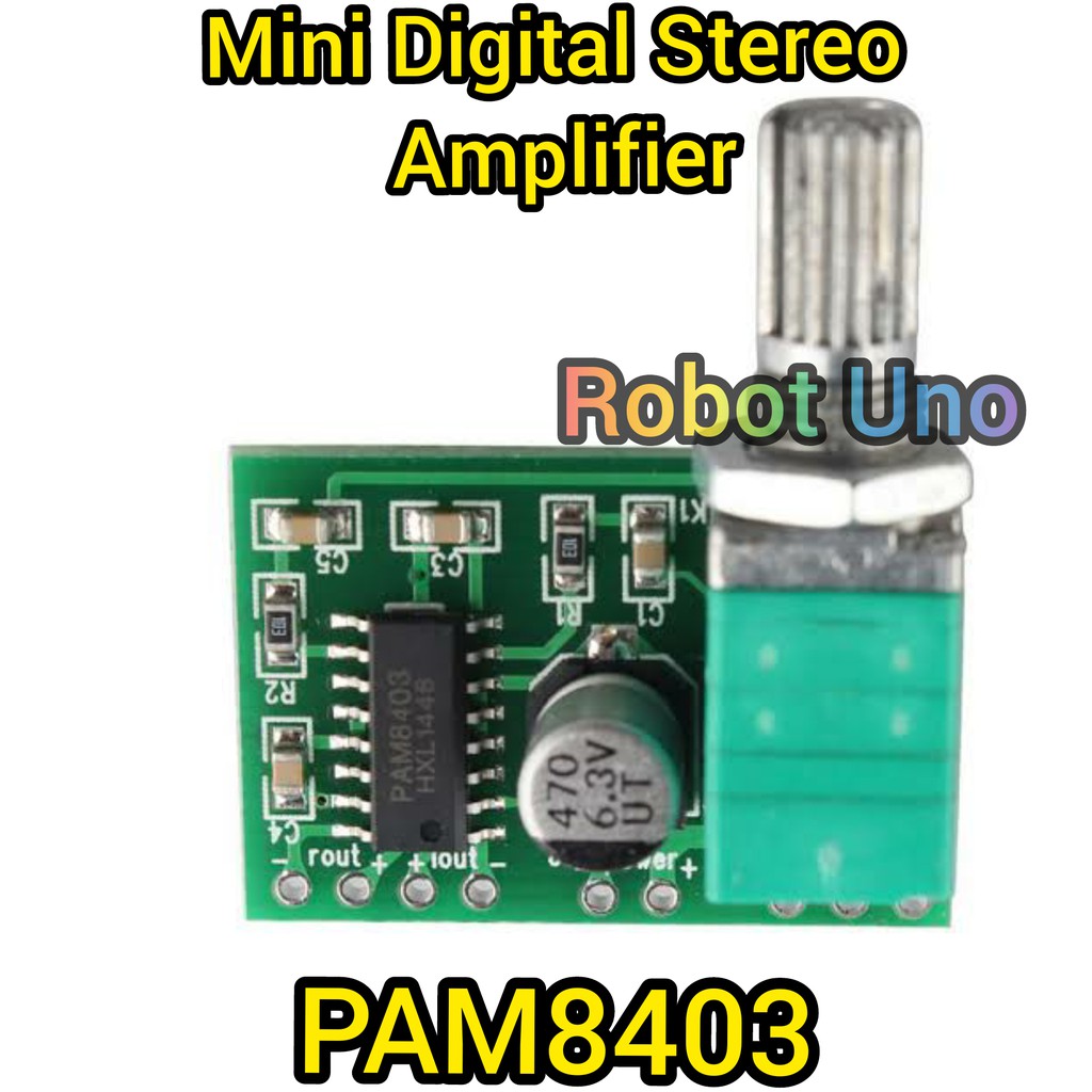 Jual Mini Digital HiFi Audio Amplifier PAM 8403 PAM8403 Plus Potensio ...
