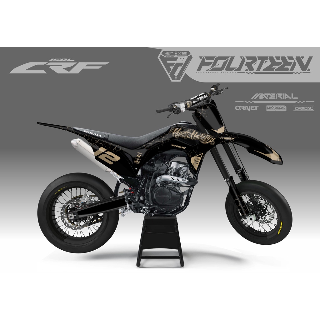 Jual STIKER DECAL CRF BLACK BROWN Indonesia|Shopee Indonesia