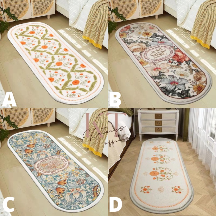 Jual Karpet Kamar Tidur Motif Flower Ukuran 40 x 120 CM Bahan Halus ...