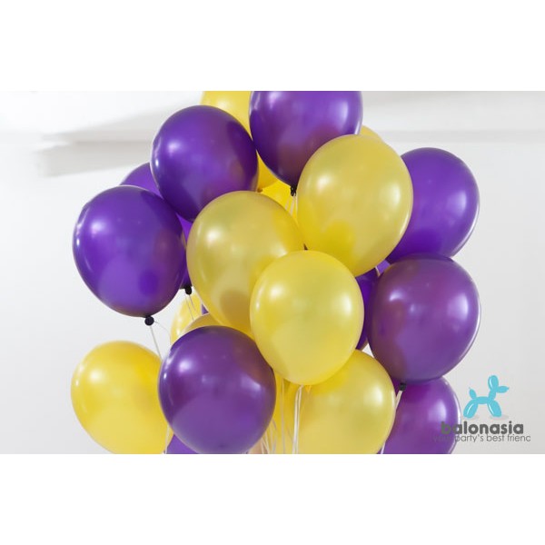 Jual Balon Latex Metalik Mix 30 pcs (kuning, ungu tua) | Shopee Indonesia