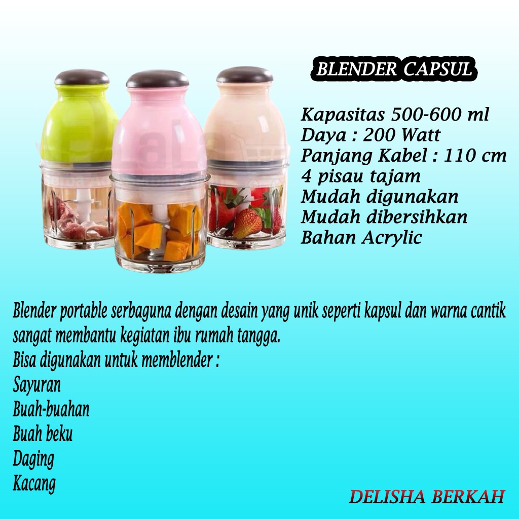 Jual Blender Portable Blender Kapsul Vitamer Blender Blender Capsule ...