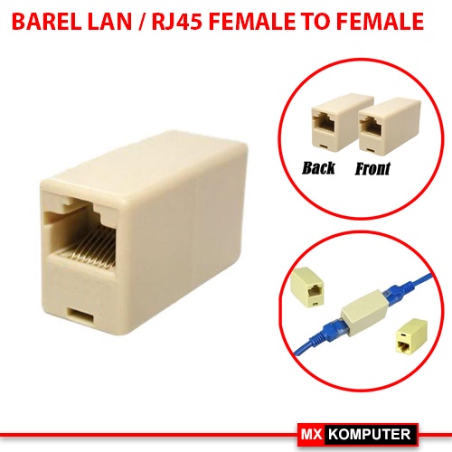 Jual Barrel / Barel Konektor RJ45 / Penyambung Dua Konektor RJ 45 UTP ...