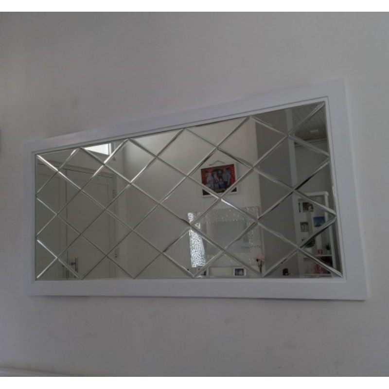 Jual Kaca cermin custom Bevel 52 x 91 cm - cermin wajik bevel - cermin ...