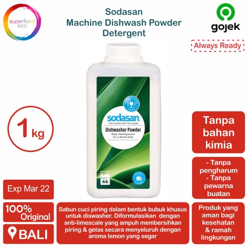Jual Sodasan Machine Dishwash Powder Detergent 1kg | Shopee Indonesia