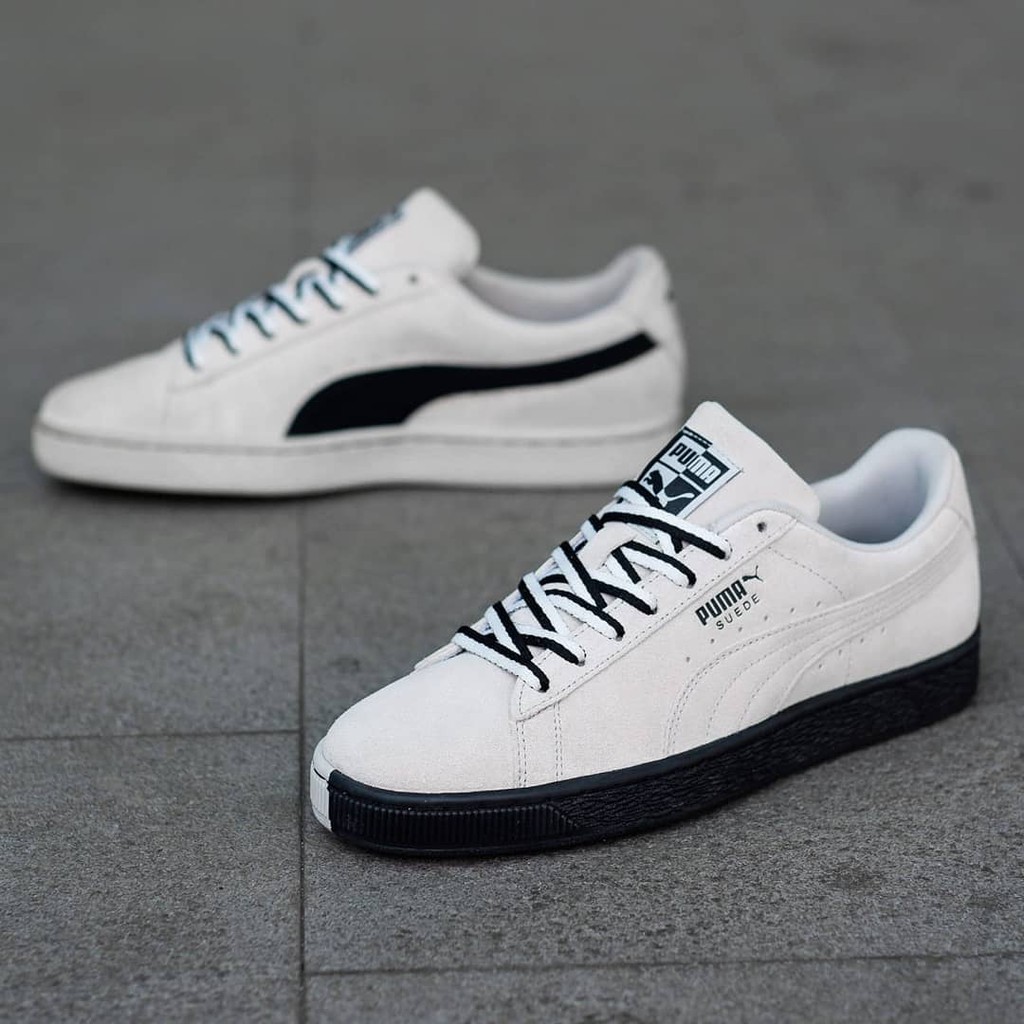 Jual Puma Suede Other Side Black White Indonesia|Shopee Indonesia