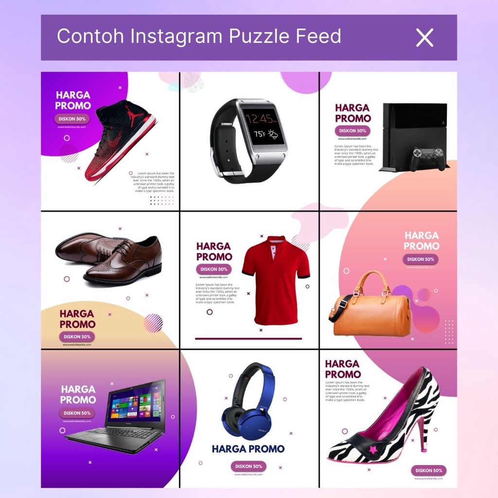 Jual Jasa Desain Instagram Puzzle Feed | Shopee Indonesia