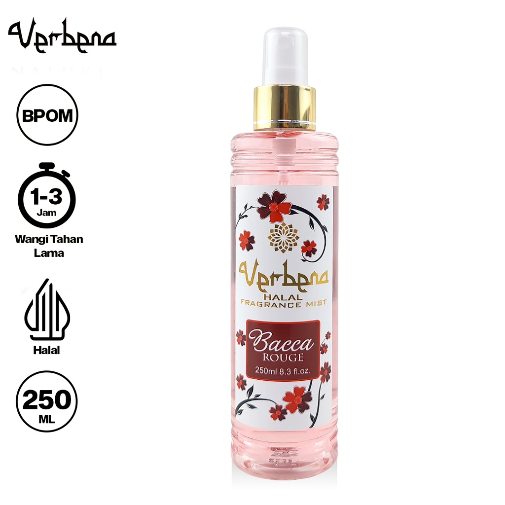 Jual Verbena Halal Fragrance Mist 100 ML & 250 ML Bacca Rouge Parfum Badan Wanita Body Mist BPOM ...